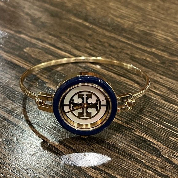 Tory Burch | Accessories | Tory Burch Reva Bangle Watch In Blue Needs ...